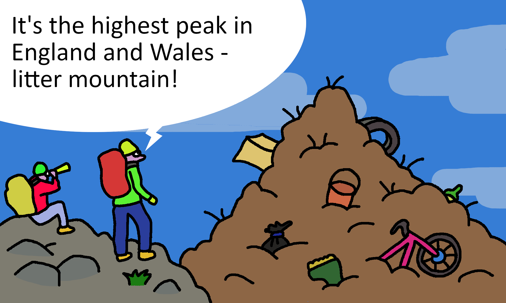 Cartoon: 'The highest peak in England and Wales'
