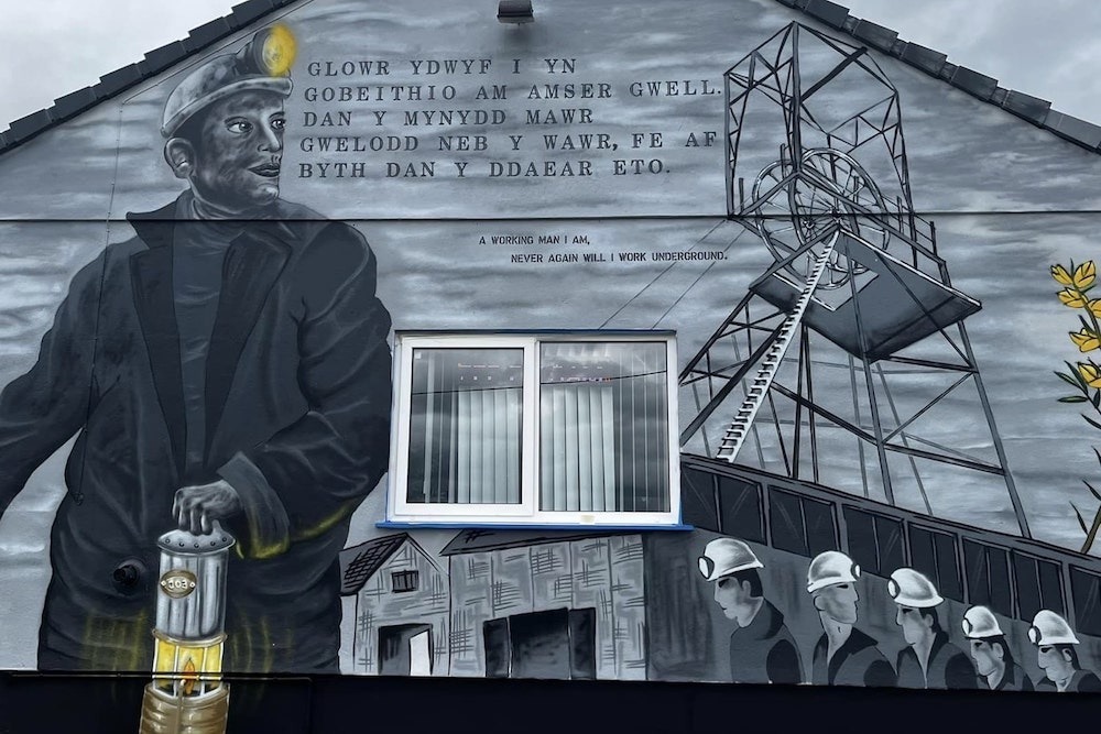 Watch: The stunning mining mural that has appeared in a Welsh village